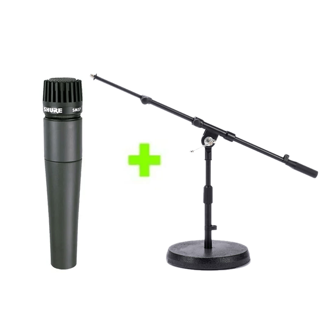 Kit Microfone SM57-LC com Pedestal Bumbo - Loja Shure