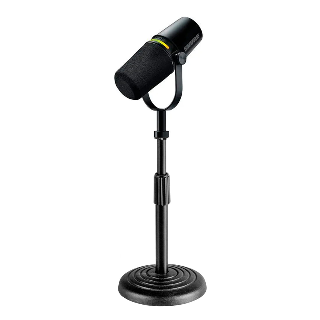 Kit Microfone Shure MV7+-K com Pedestal Base de Ferro - Loja Shure